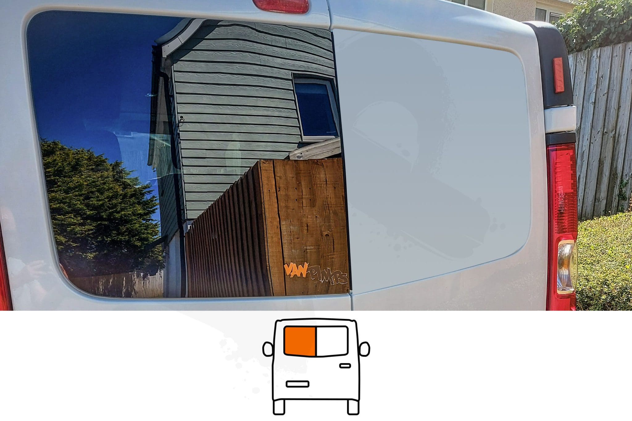 Renault Trafic Back Door Windows (Pair) In Privacy Tint - VanPimps
