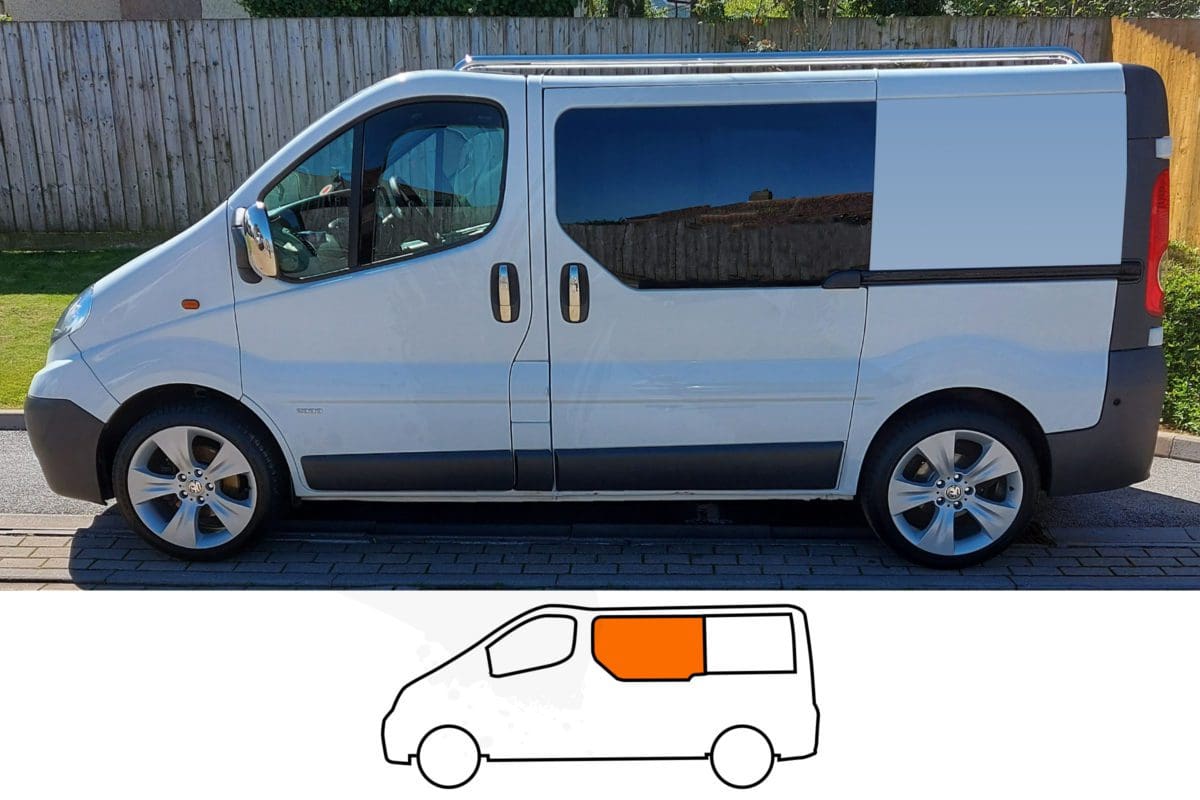 Renault Trafic N/S Front Fixed & O/S Front Opener Window Package (With ...