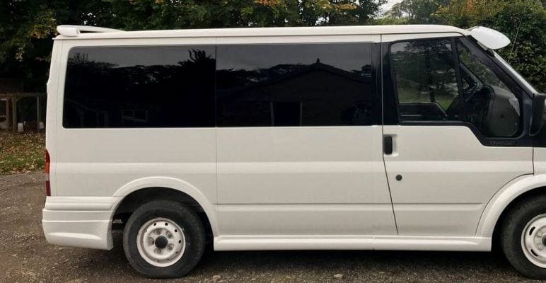 Ford Transit (SWB) O/S Front Fixed Window in Privacy Tint - VanPimps