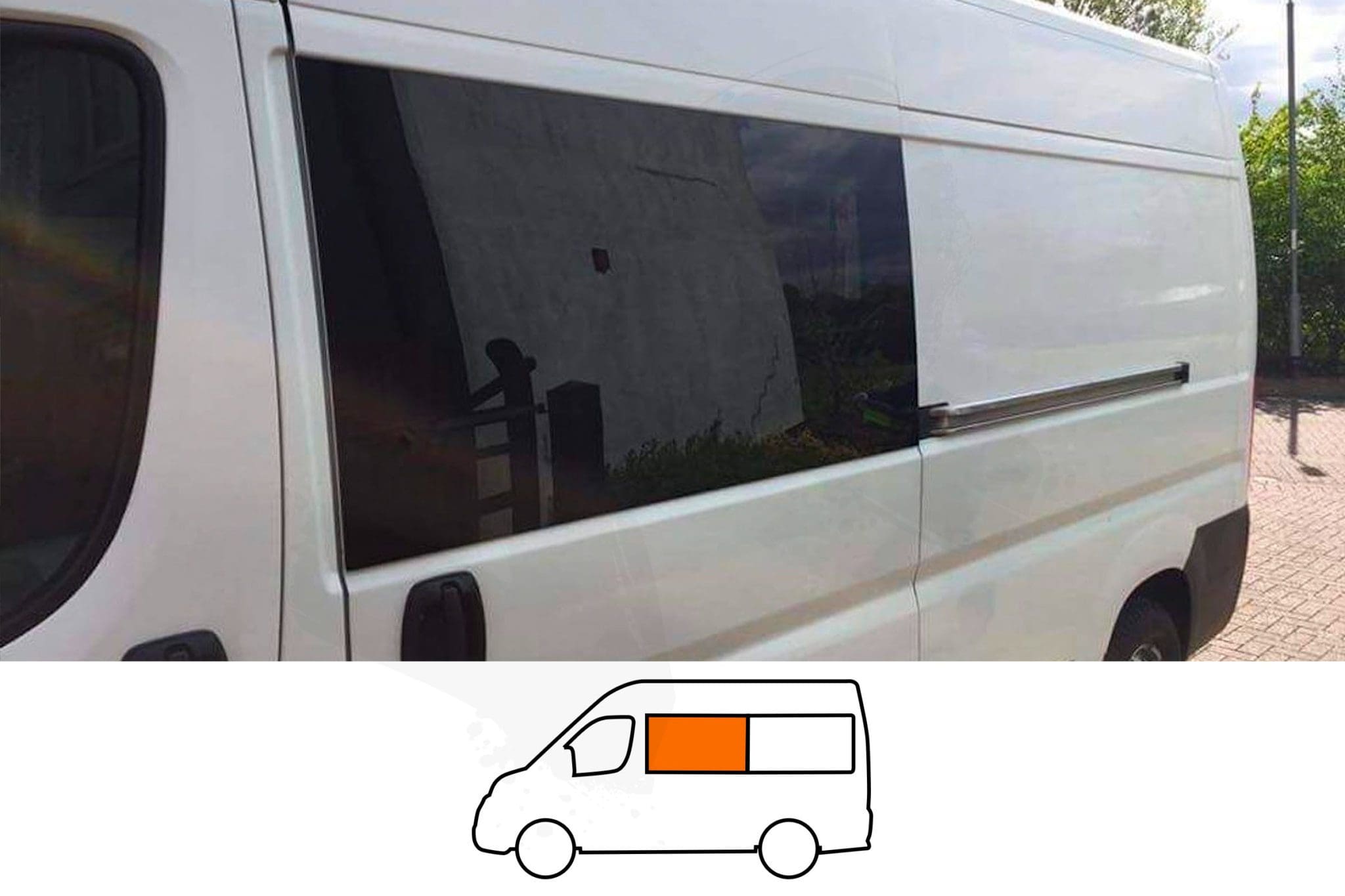 Vauxhall Movano 21> (SWB L1) N/S Front Fixed Window in Privacy Tint ...
