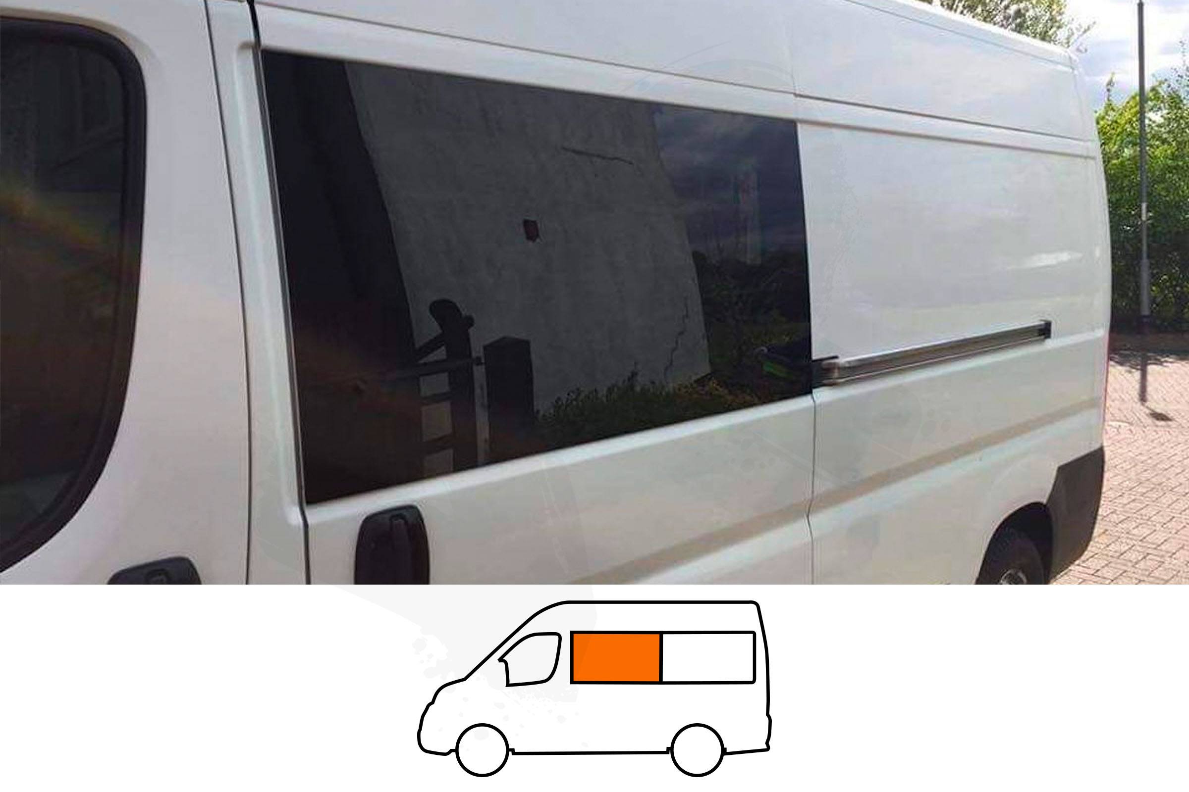 Citroen Relay (SWB L1) N/S Front Fixed & O/S Front Opener Package (With ...