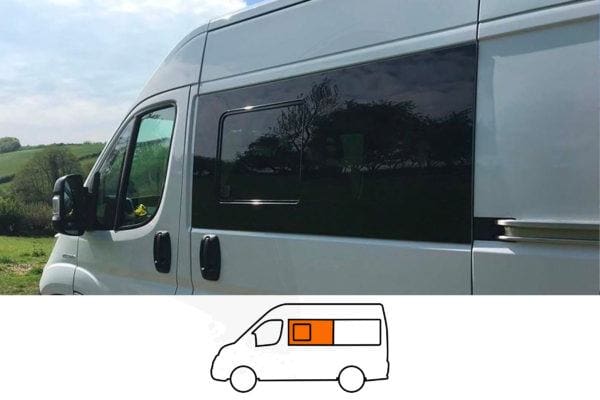 Citroen Relay (SWB L1) N/S Front Opening Window In Privacy Tint - VanPimps