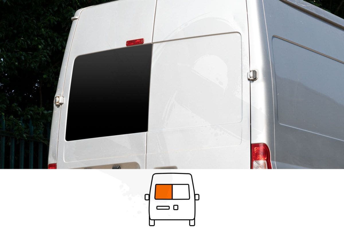 Ford Transit Back Door Windows (Pair) In Privacy Tint - VanPimps