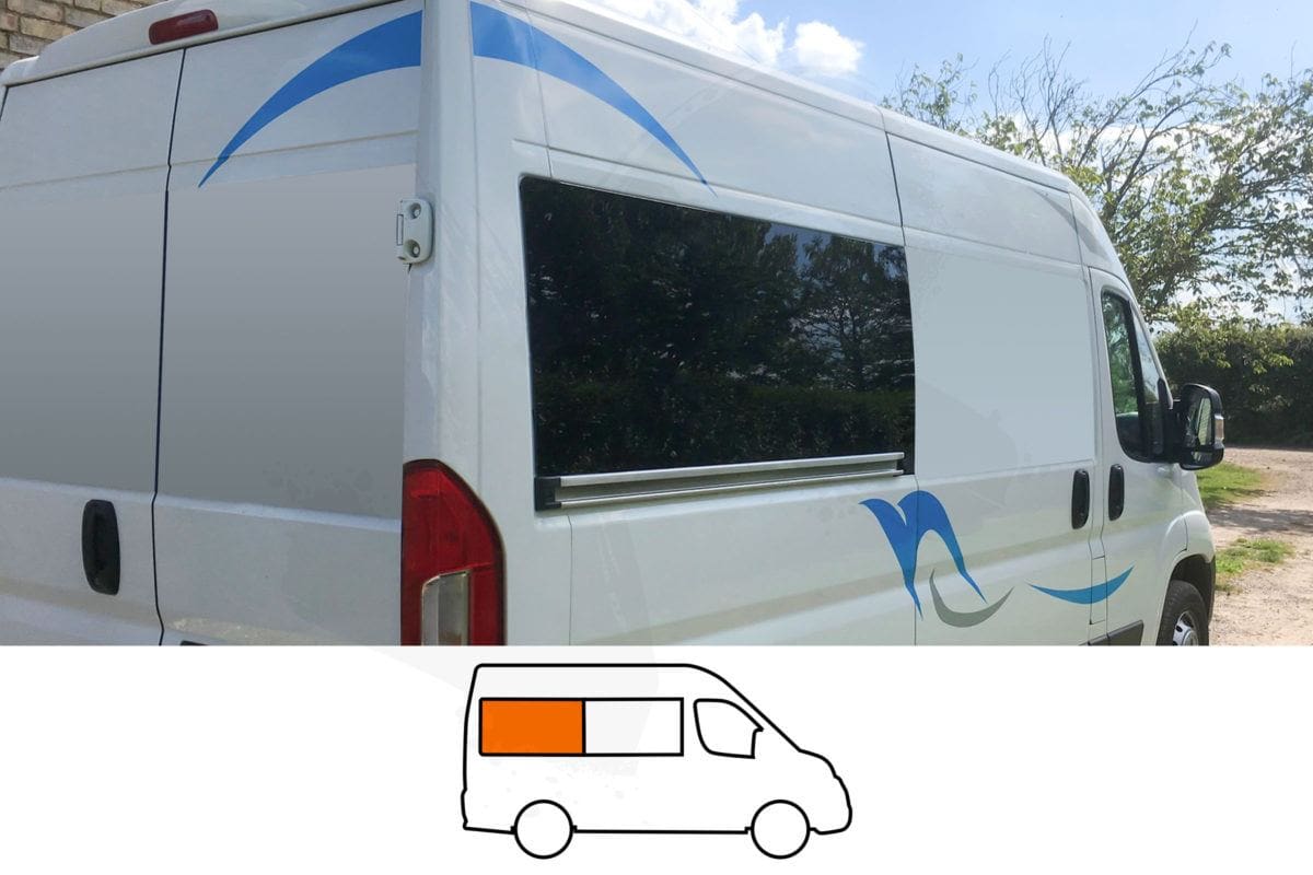 Citroen Relay (SWB L1) O/S Rear Fixed Window In Privacy Tint - VanPimps