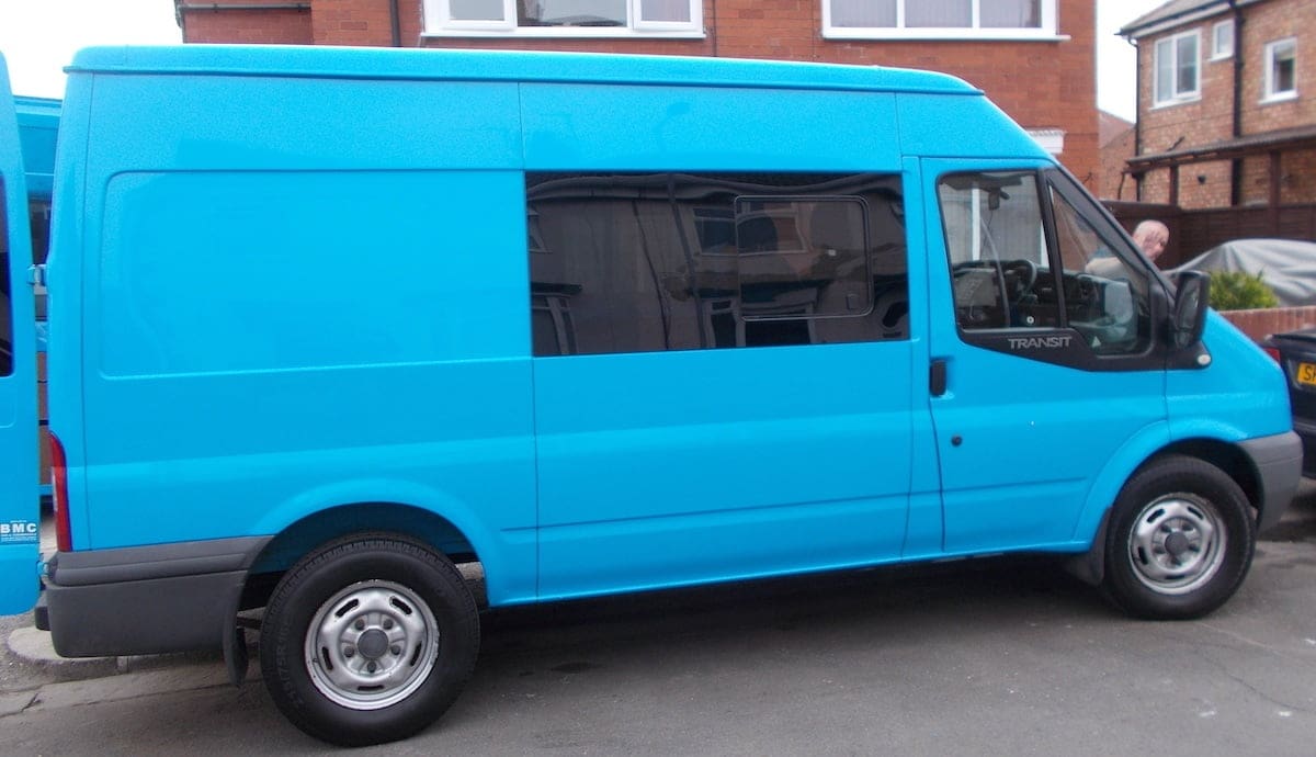 Ford Transit (LWB) O/S Front Opening Window in Privacy Tint - VanPimps