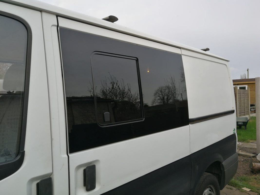 Ford Transit (SWB) Pair Of Privacy Tinted Opening Windows (With Bonding ...