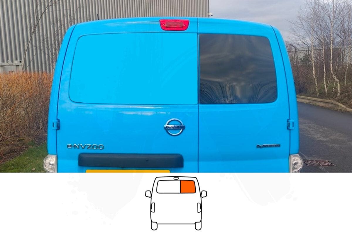 Nissan NV200 O/S Back Door Window In Privacy Tint - VanPimps