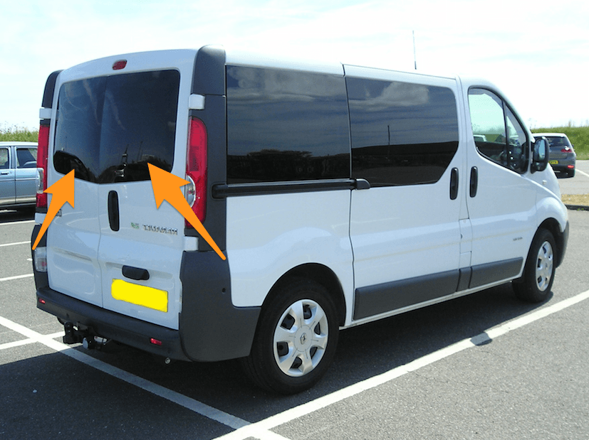 Nissan Primastar Back Door Windows (Pair) In Privacy Tint - VanPimps
