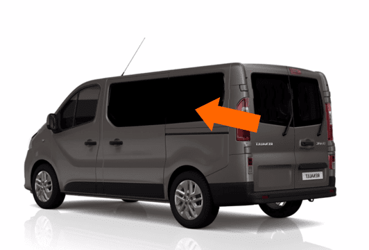 Vauxhall Vivaro X82 (LWB) N/S Rear Fixed Window In Privacy Tint - VanPimps