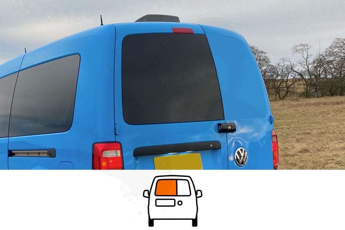 VW Caddy Maxi Back Door Windows (Pair) In Privacy Tint - VanPimps