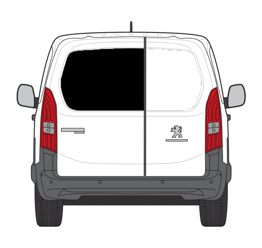 Toyota Proace City 21> N/S Back Door Window In Privacy Tint - VanPimps